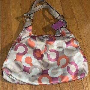 Coach | Bags | Used Coach Spring Satin Tote | Poshmark